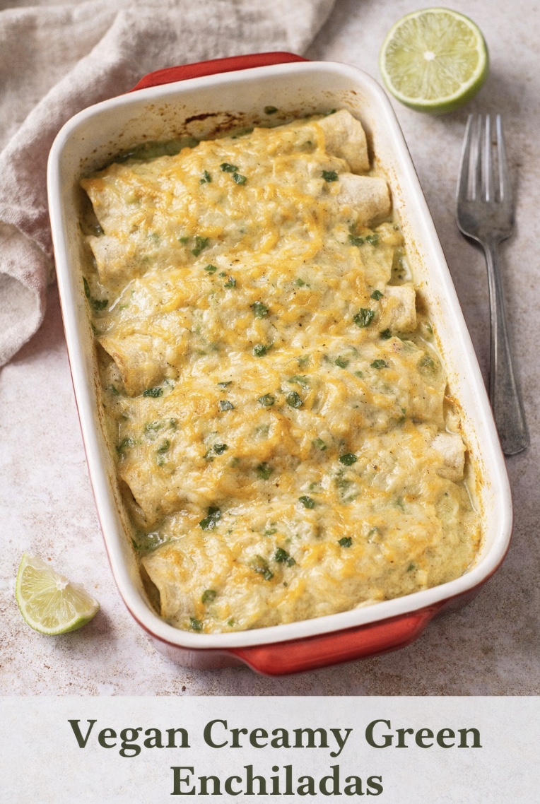 Vegan Creamy Green Enchiladas – Southern Bean Queen